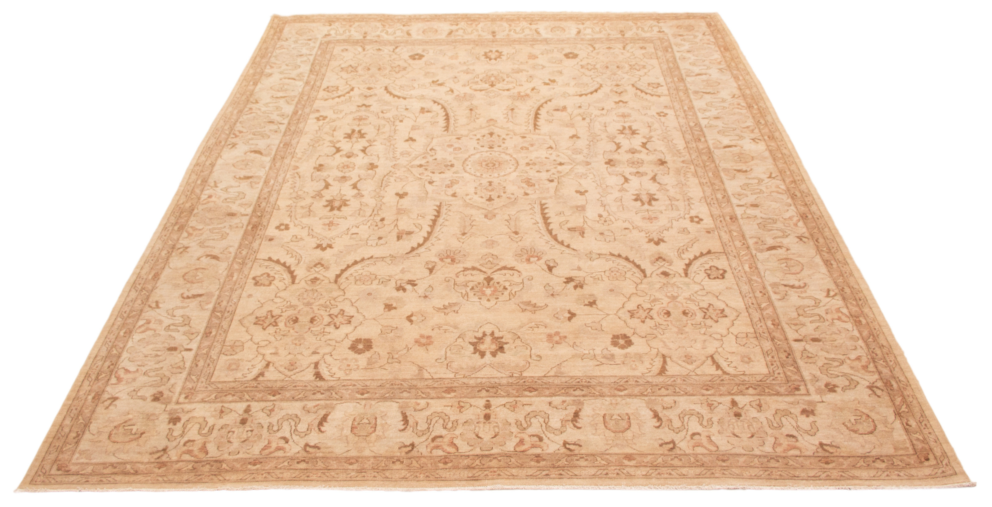 Bloomsbury Market One-of-a-kind Hand Knotted Chobi Finest Beige Wool Rug 9'0" x 11'9" | Wayfair